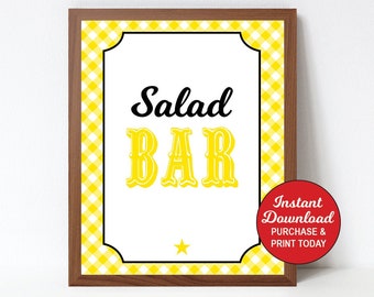 Salad Bar Sign - Etsy