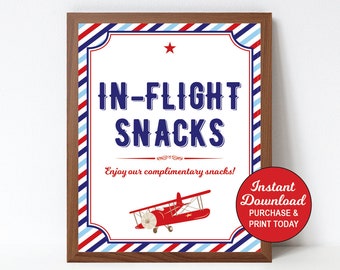 Inflight Snack Sign - Etsy
