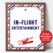 Airplane Inflight Entertainment Sign Airplane Birthday Sign - Etsy