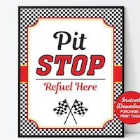 Refuel Here Sign, Adults Only Sign, Race Car Party Sign, Car Party ...