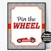 Pin the Wheel on the Car Game, Pin the Tire Game, Race Car Birthday ...