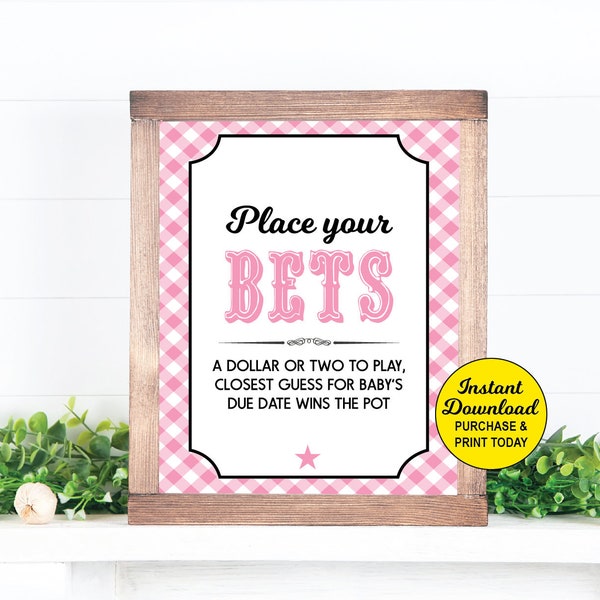 Place Your Bets Baby Shower Game - Etsy