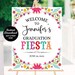 Graduation Fiesta Welcome Sign, Editable Fiesta Graduation Easel Sign ...