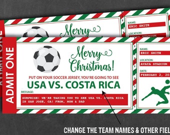 Fake Soccer Ticket | Etsy