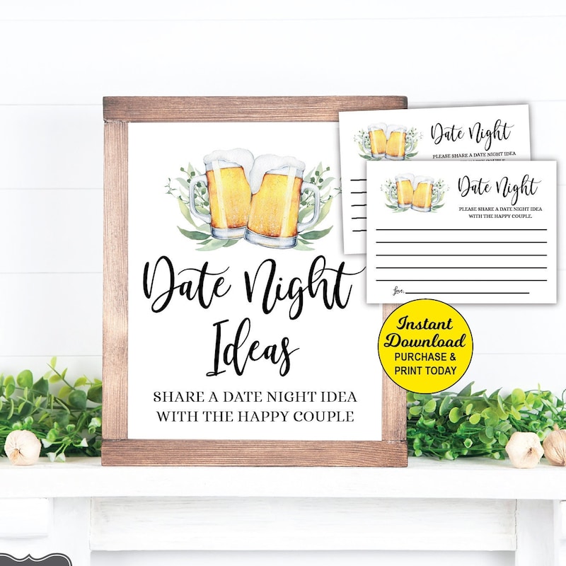 Date Night Ideas Sign - Etsy