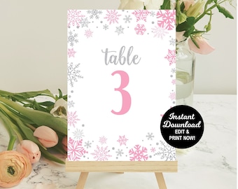 Table Number Baby Shower - Etsy