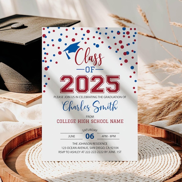 Royal Blue Invite - Etsy