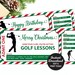 Golf Lessons Ticket, Editable Golf Lessons Gift Certificate, Christmas ...