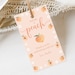 Peach Birthday Thank You Tag Editable You're a Peach Party Favor Tags ...