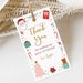 Christmas Birthday Thank You Tag Cute Winter Birthday Favor Tag ...