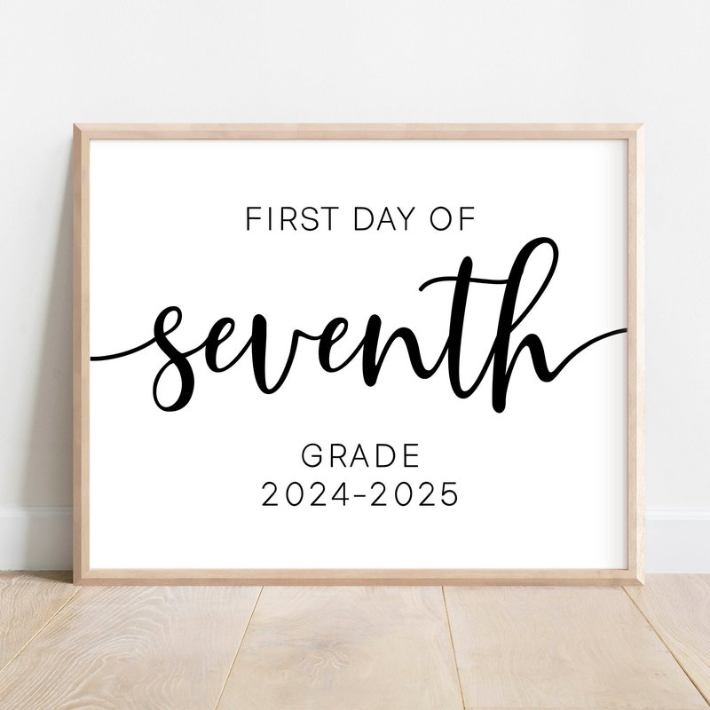 7th Grade Sign - Etsy