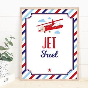Airplane Jet Fuel Sign, Airplane Birthday Drinks Sign, Airplane Baby ...