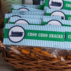 Train Treat Bag Toppers, Train Favors, Printable PDF File, INSTANT ...