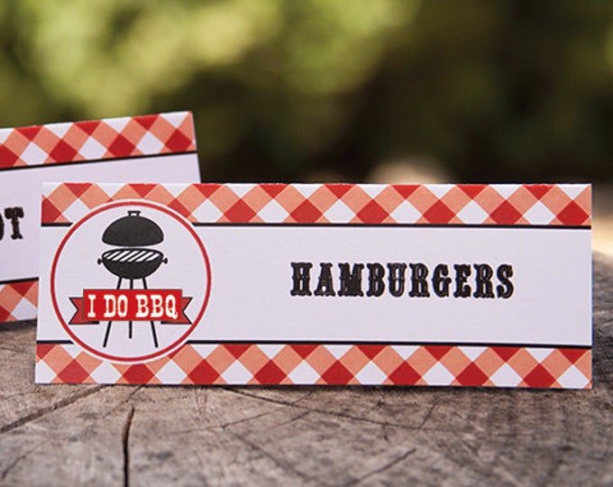 I Do BBQ Food Labels I Do BBQ Decorations Couples Wedding - Etsy