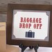 Train Baggage Drop off Sign, Cream, Navy, Red, Printable PDF File ...