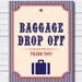Train Party Baggage Drop off Sign, Train Gift Table Sign, DIY Printable ...