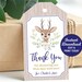 Deer Favor Tags, Editable Little Buck Thank You Tags, Boy Deer, Boy ...