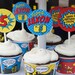 Superhero Birthday Cupcake Toppers, Superhero Birthday Decorations ...