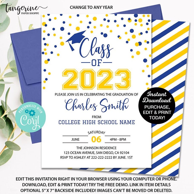 Graduation Invitations Svg - Etsy