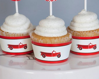 Ambulance Cupcake Toppers, Ambulance Cupcake Picks, Cupcake Toppers - Etsy