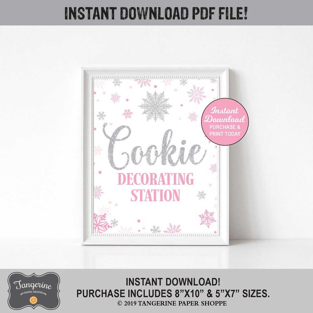 Cookie Decorating Sign, Winter Onederland, Winter Wonderland, Cookie ...