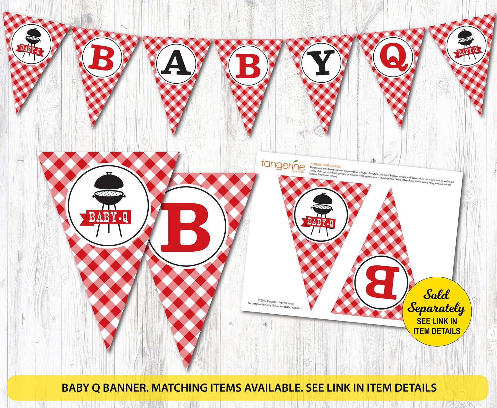 Baby Q Welcome Sign BBQ Baby Shower Yard Sign Printable | Etsy