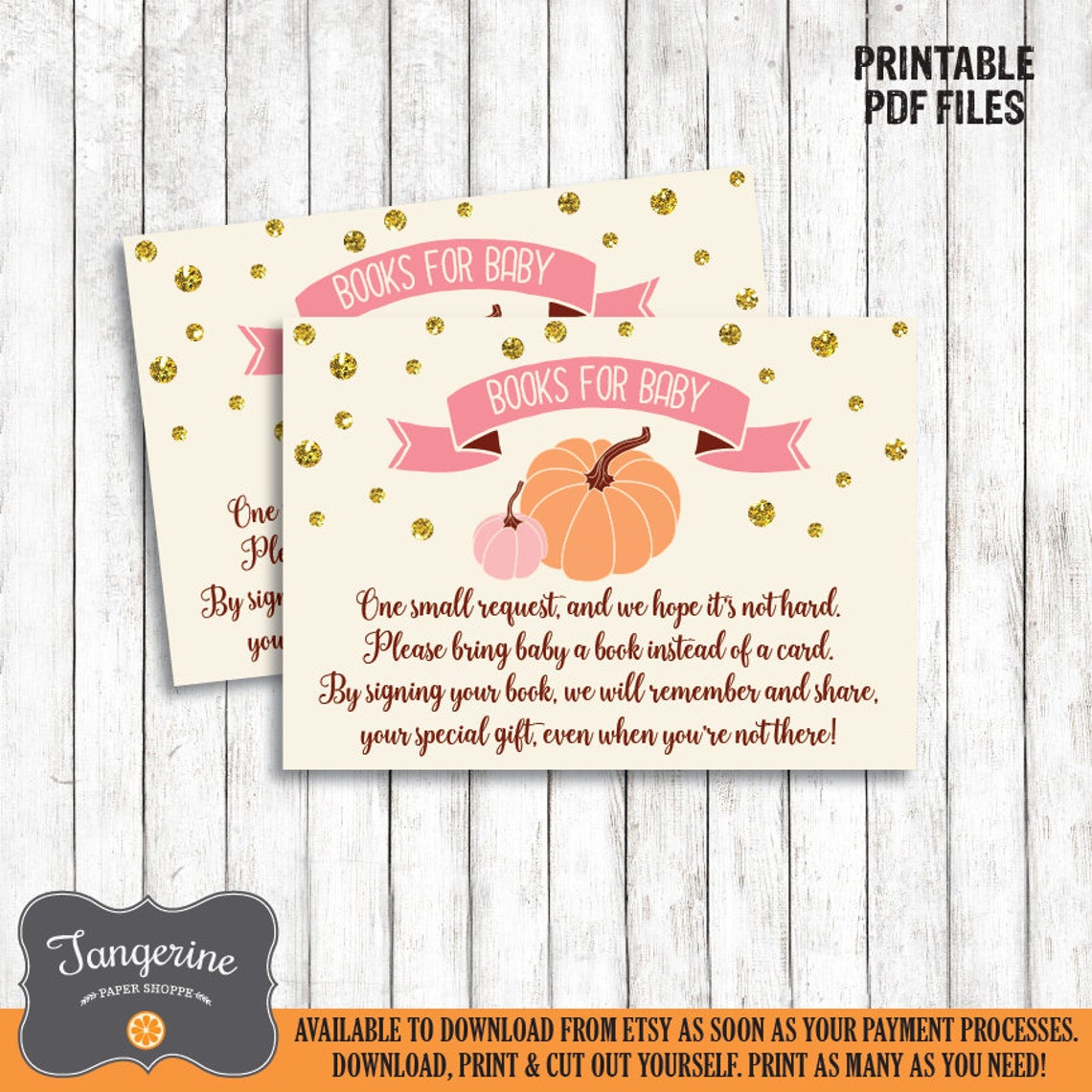 Pumpkin Wipes Raffle Sign, Printable Pink and Gold Sign, Pumpkin Baby ...