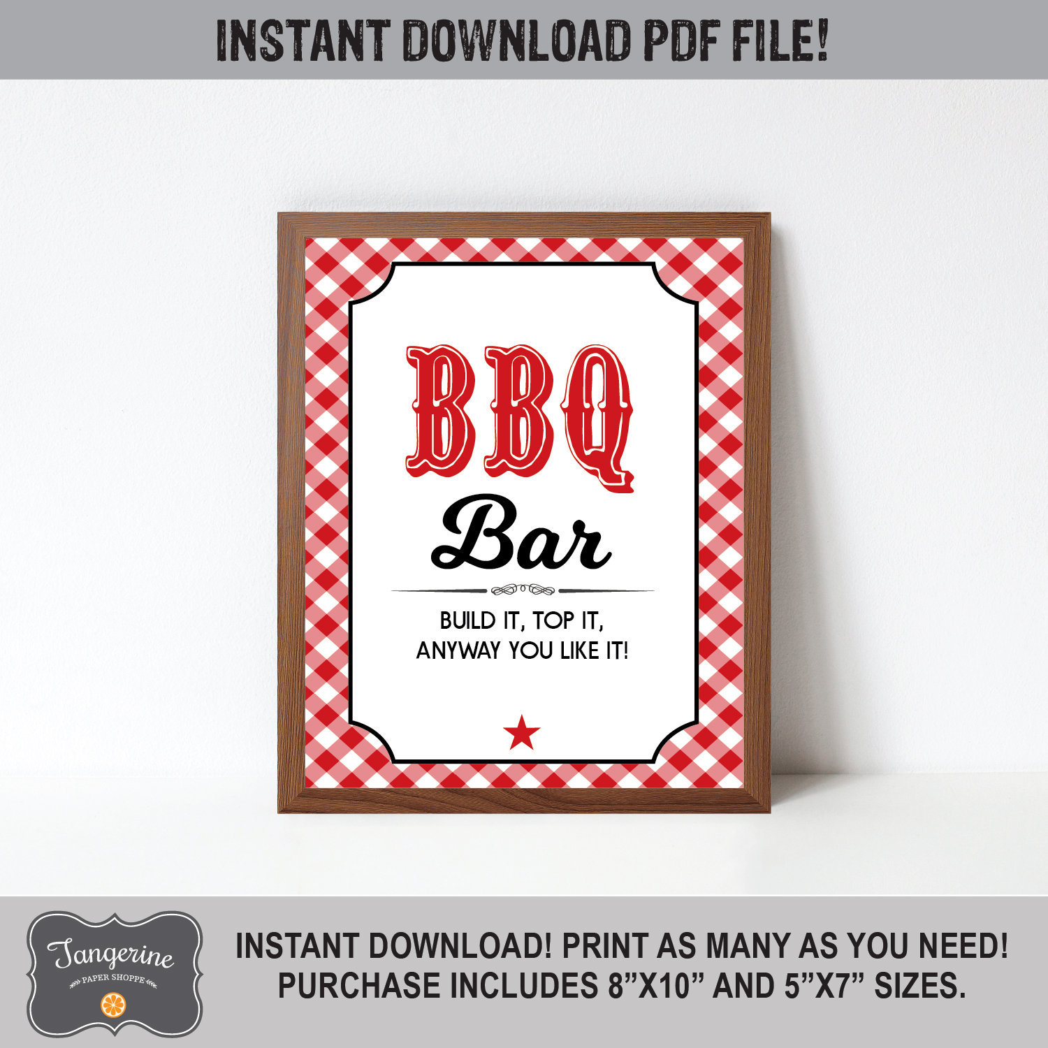 BBQ Bar Sign Printable BBQ Baby Shower Bbq Bar Sign Baby Q | Etsy
