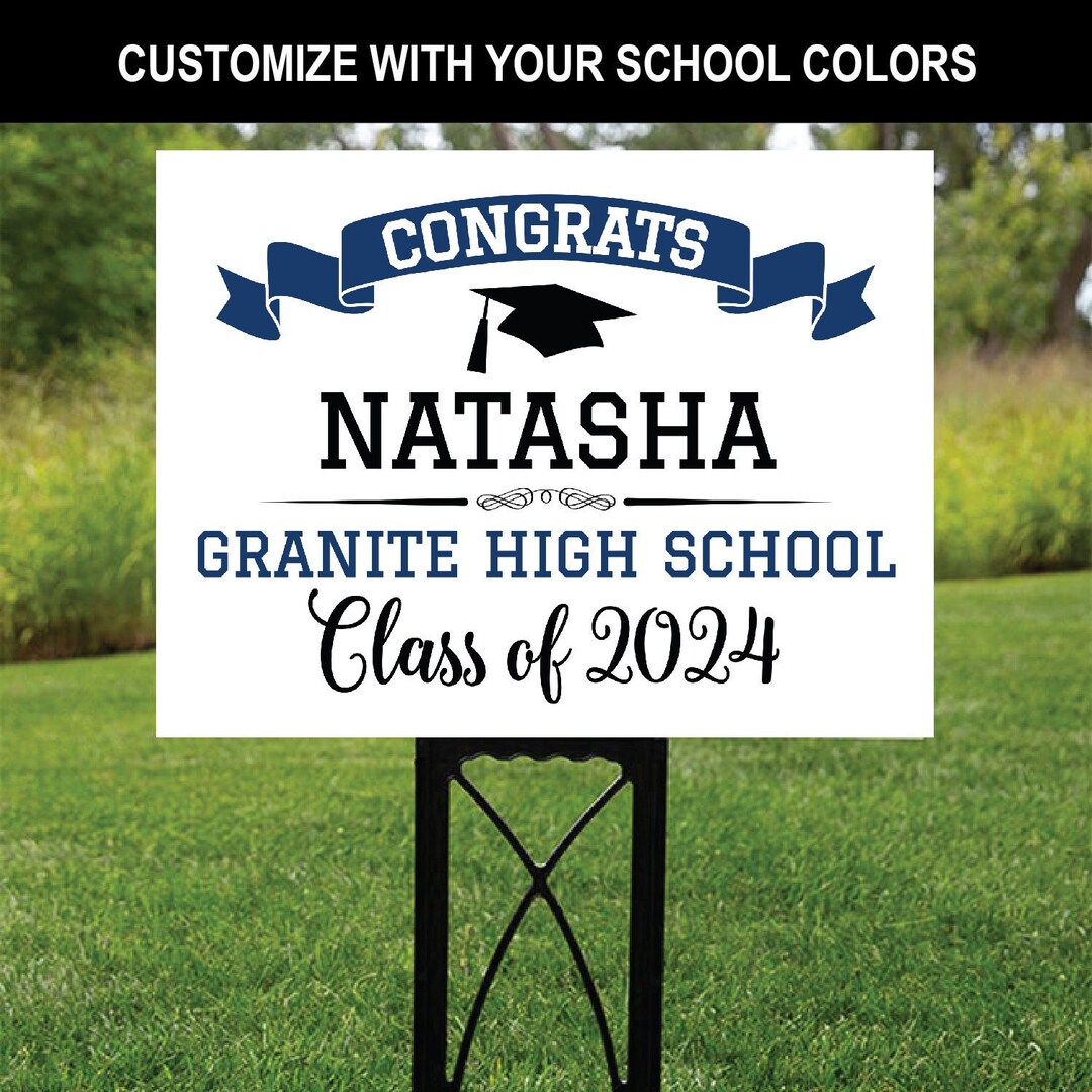 Graduation Yard Sign Class of 2024 Graduation Lawn Sign, Graduation ...