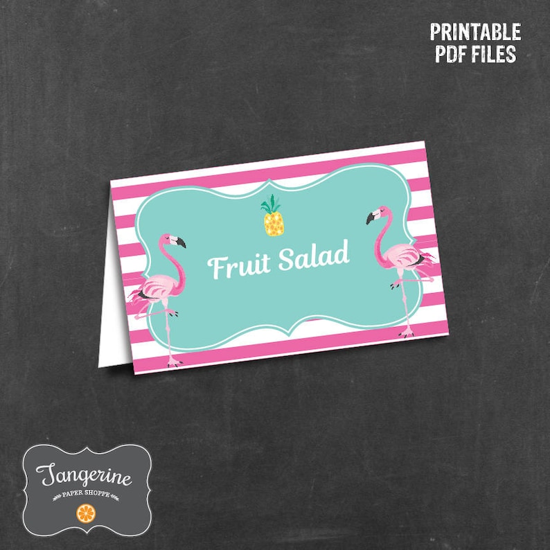 Flamingo Pineapple Food Labels Flamingo Pineapple Party | Etsy