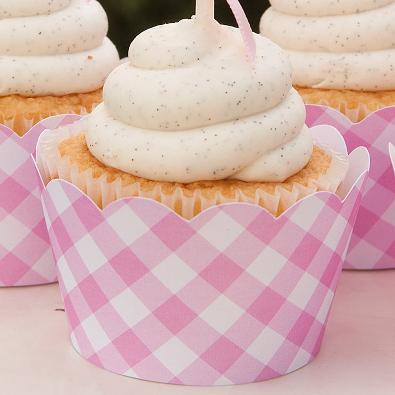 Pink Cupcake Wrapper - Etsy