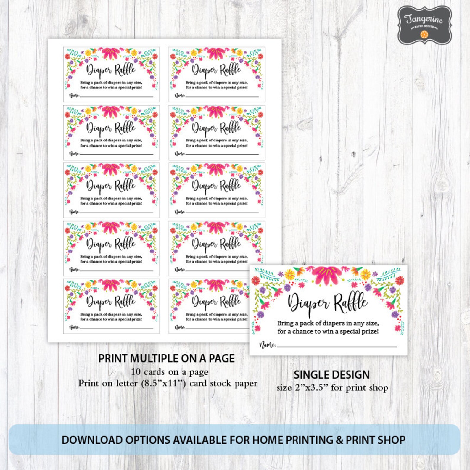 Fiesta Diaper Raffle Ticket Fiesta Diaper Raffle Game Diaper - Etsy