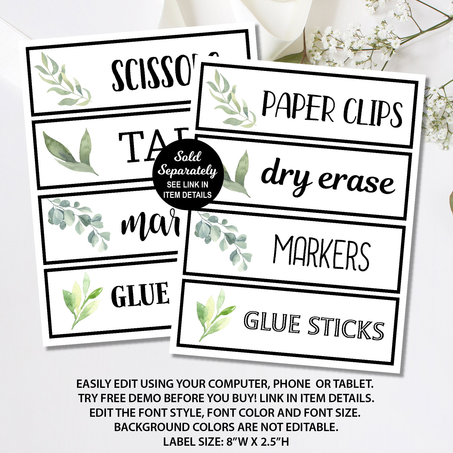 Botanical Classroom Door Display Greenery Classroom Welcome - Etsy