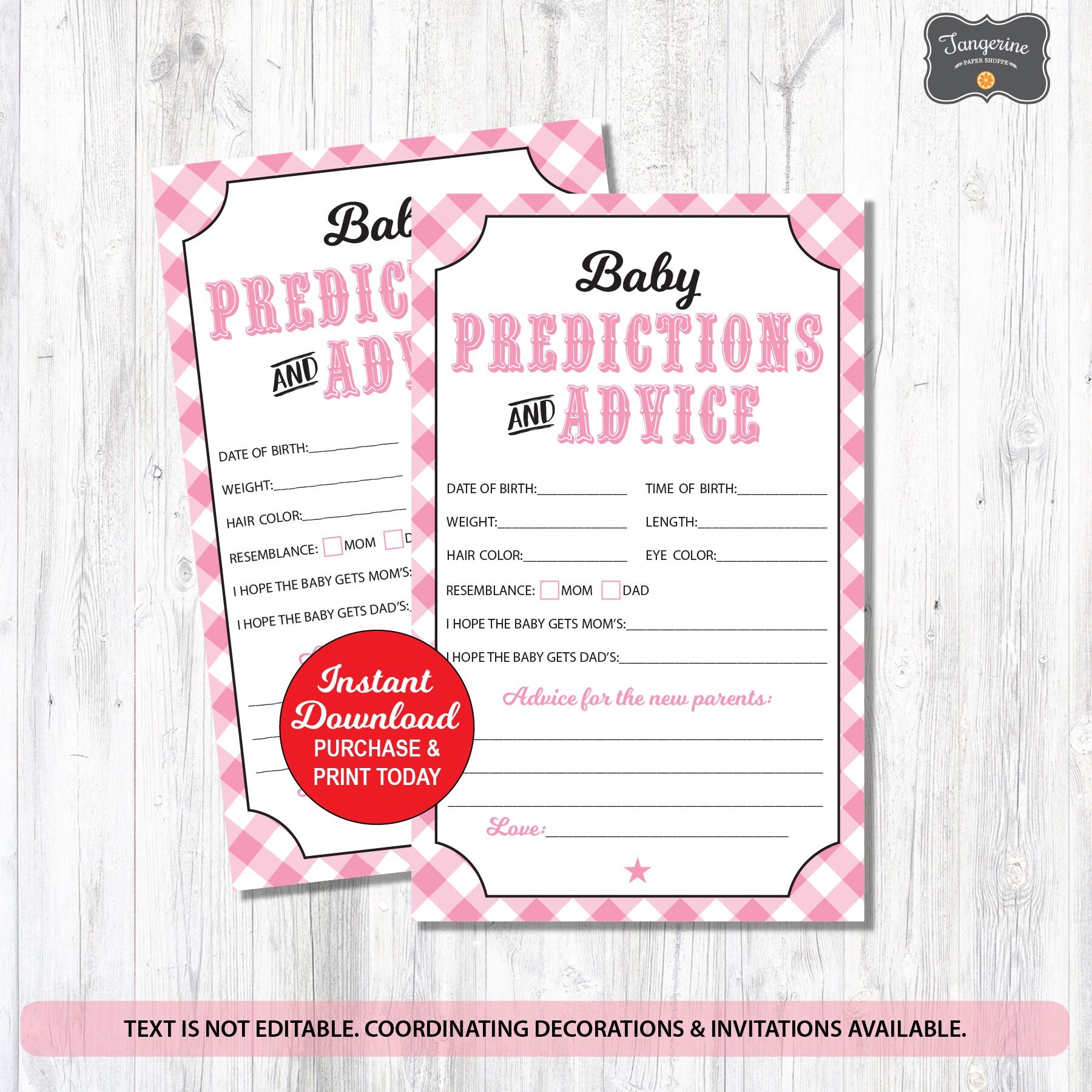 Baby Q Games Package Pink, Bundle 5 Games, BBQ Baby Shower Games ...