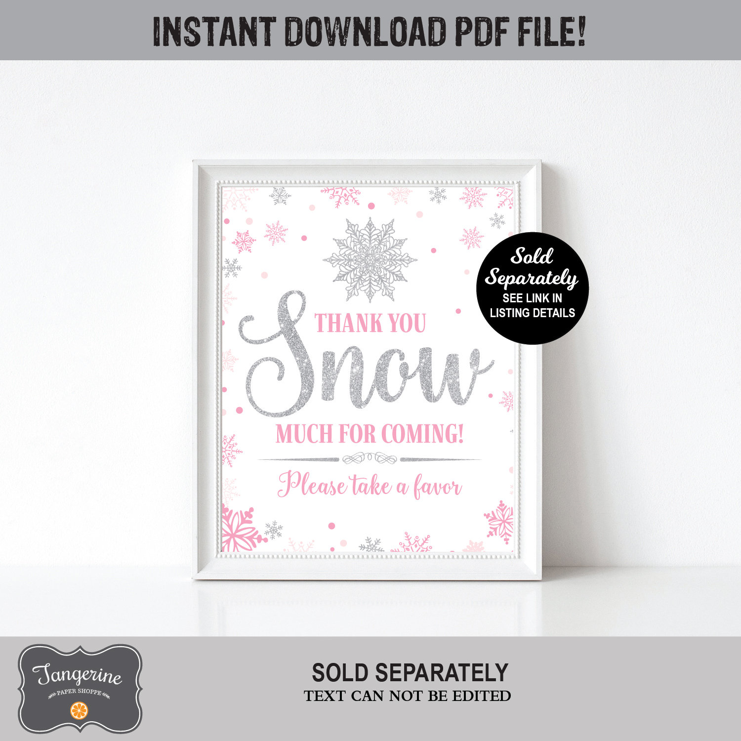 Baby It's Cold Outside Baby Shower Snowflake Diaper Raffle Sign Instant ...