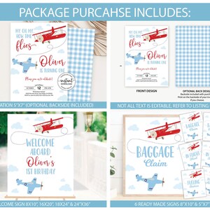 Airplane Birthday Decoration Package, Time Flies 1st Birthday Decor ...