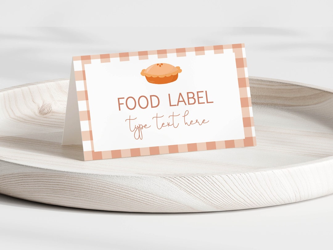 Editable Cutie Pie Baby Shower Food Labels, Sweet as Pie Food Tent ...