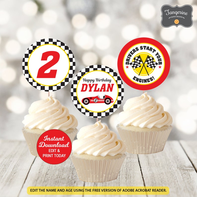 Race Car Food Labels Race Car Birthday Food Tents Printable - Etsy