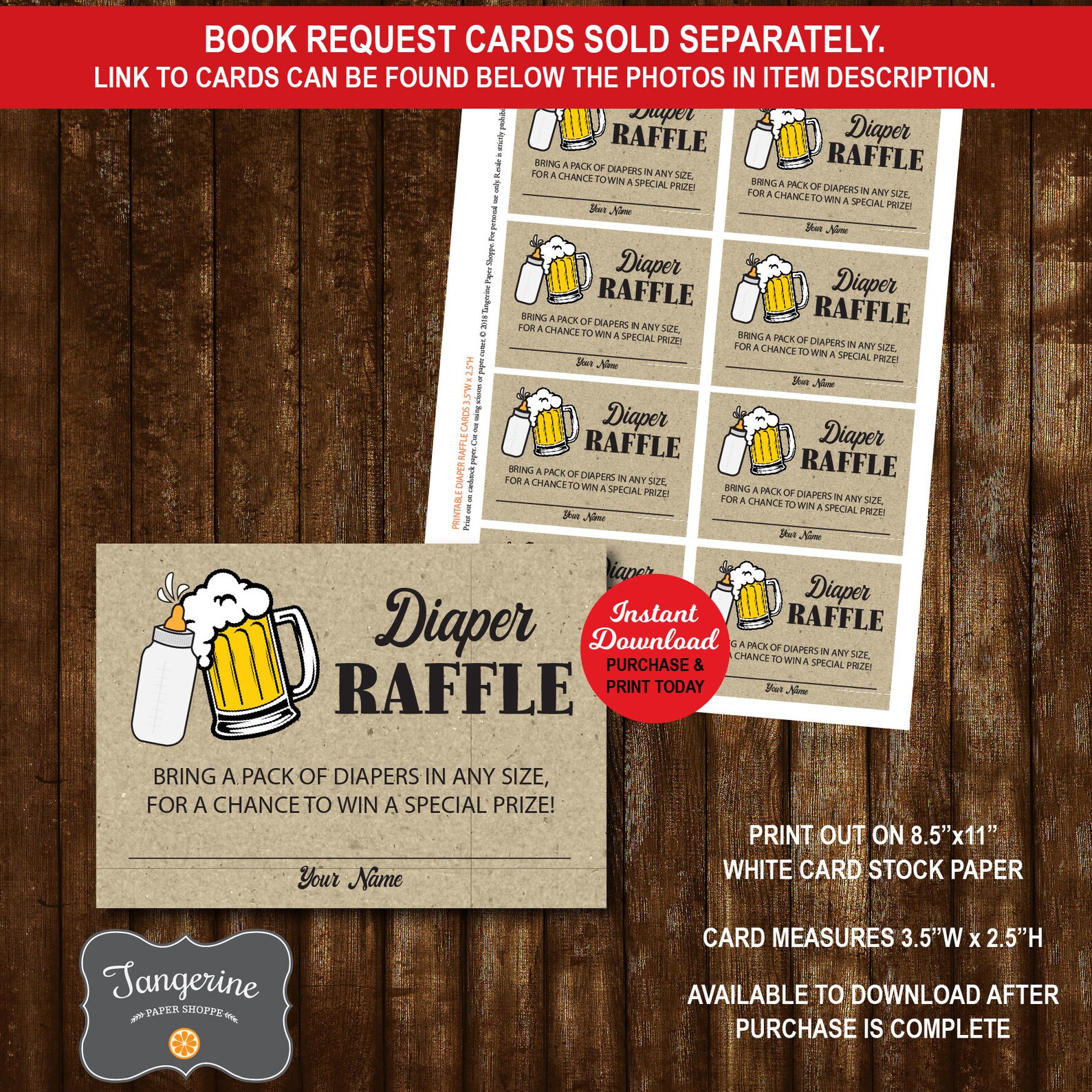 Beer Diaper Raffle Sign, Diaper Raffle Sign Printable, A Baby is ...