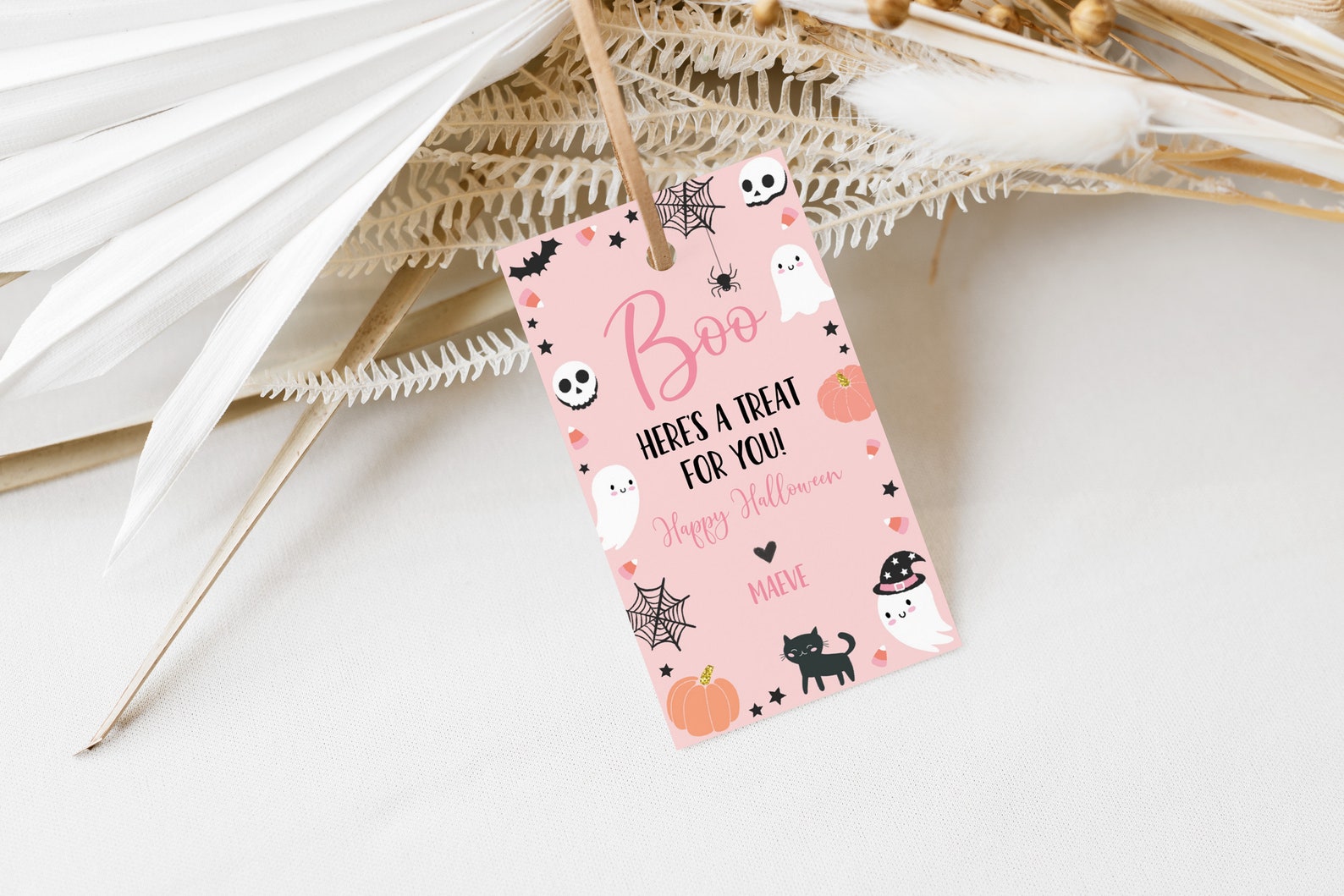 Editable Halloween Favor Tags, Boo Gift Tags, Trick or Treat Favor ...