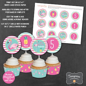 Flamingo Birthday Decorations, Flamingo Pineapple Birthday Decorations ...