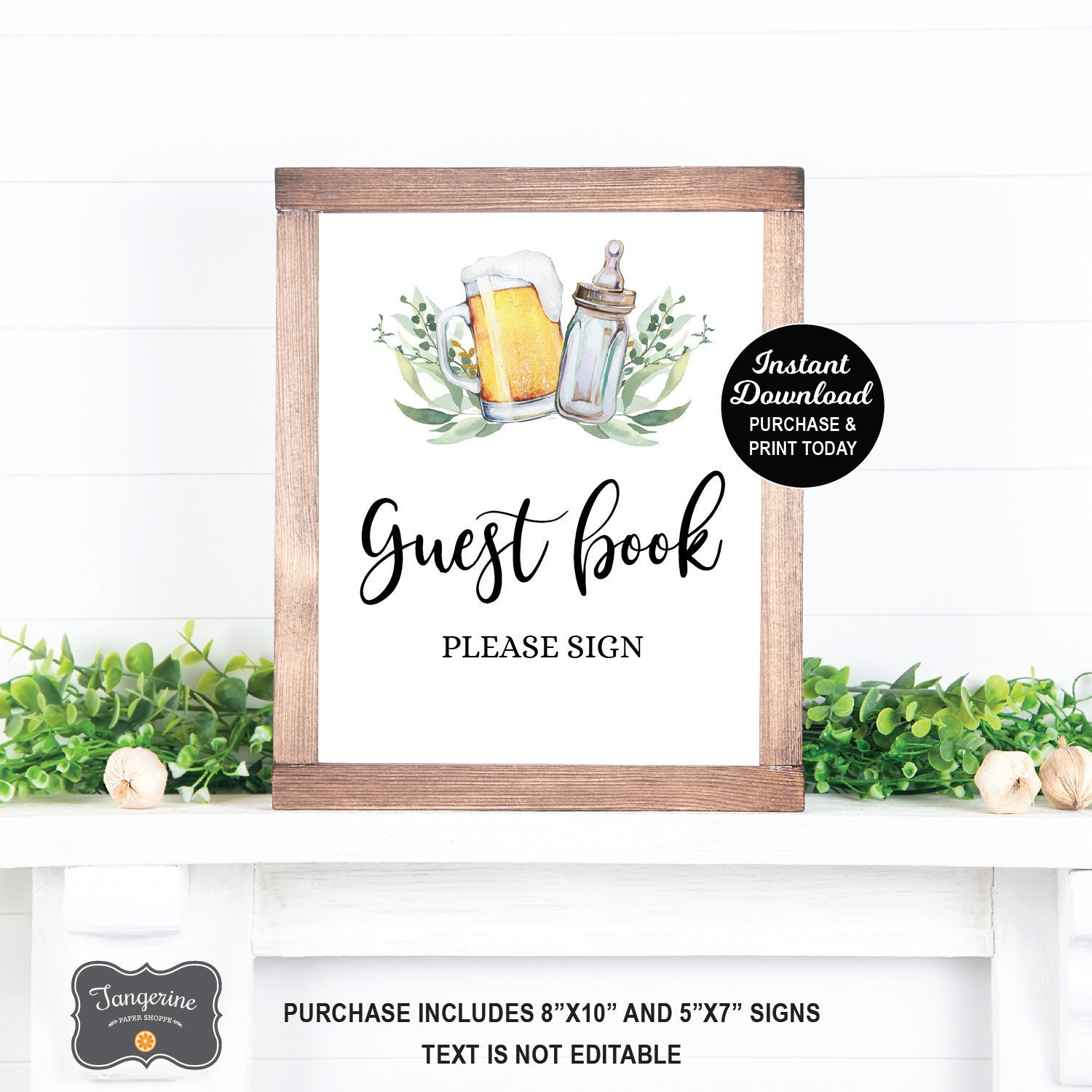 A Baby is Brewing Guest Book Sign Beer Baby Shower Guest Book | Etsy