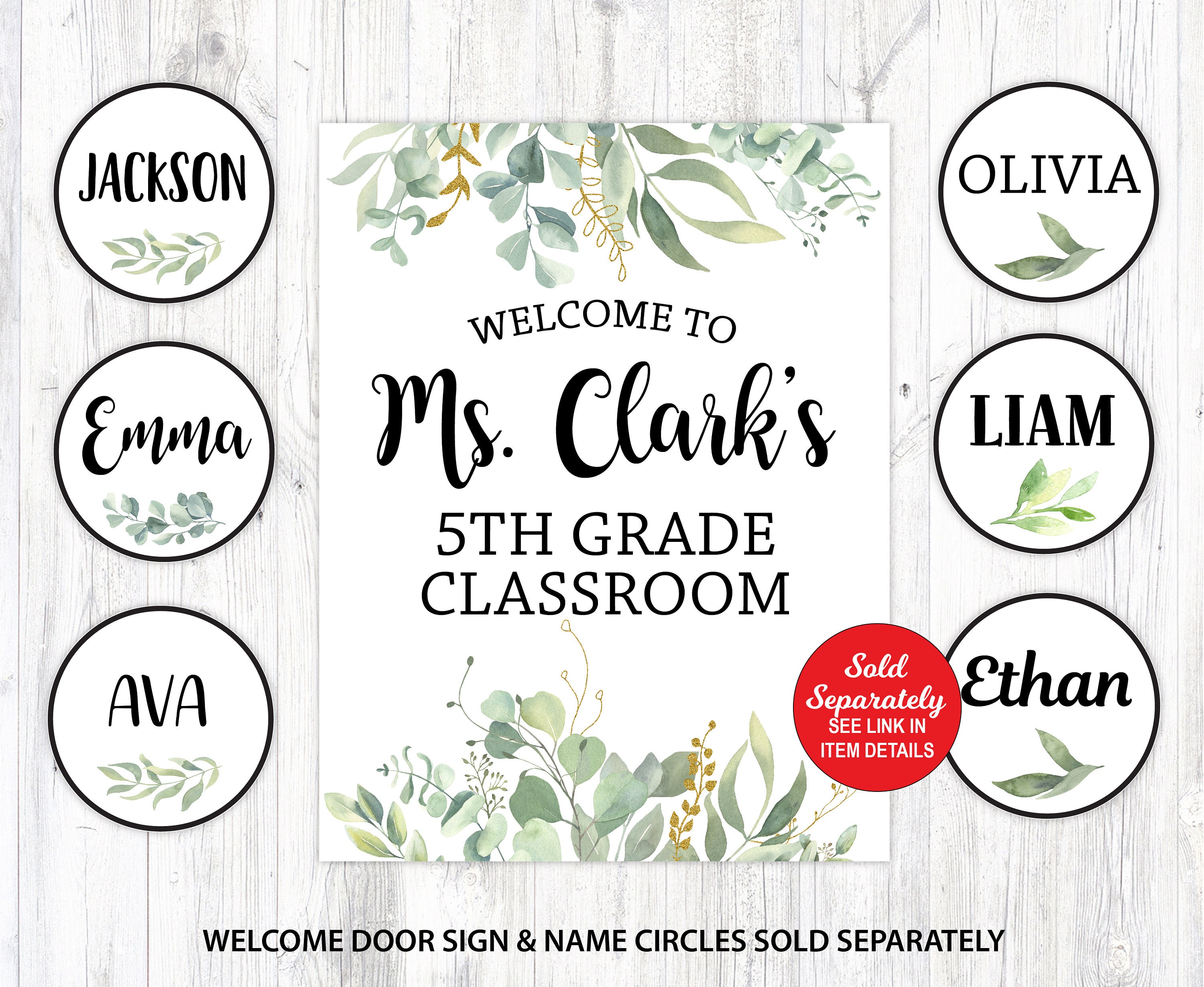 Greenery Classroom Labels Botanical Classroom Supply Labels - Etsy