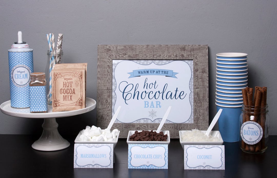 Hot Chocolate Bar Printable Kit DIY Editable Printable Files INSTANT ...
