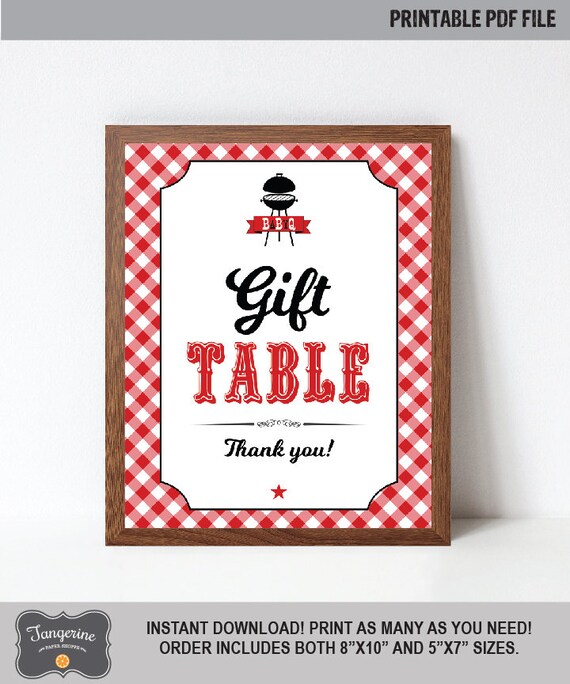 Gift Table Printable Sign, Baby Q Shower Sign, Baby Q Gifts Sign, Baby ...