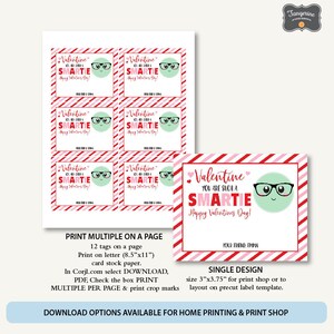 Smartie Valentines Day Tag Printable, Personalized Kids Valentine Card ...