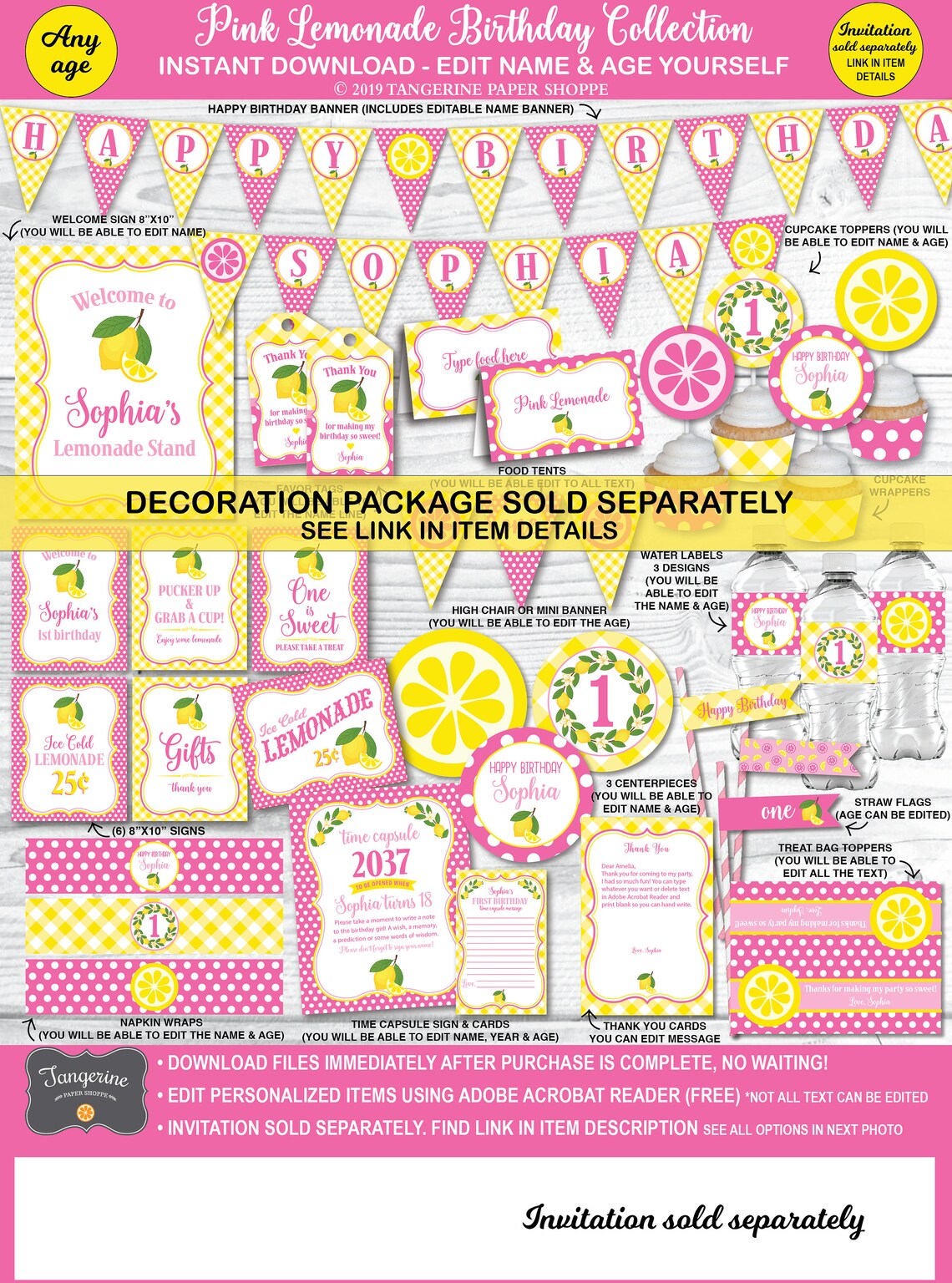 Lemonade Stand Welcome Sign Printable Pink Lemonade Birthday - Etsy