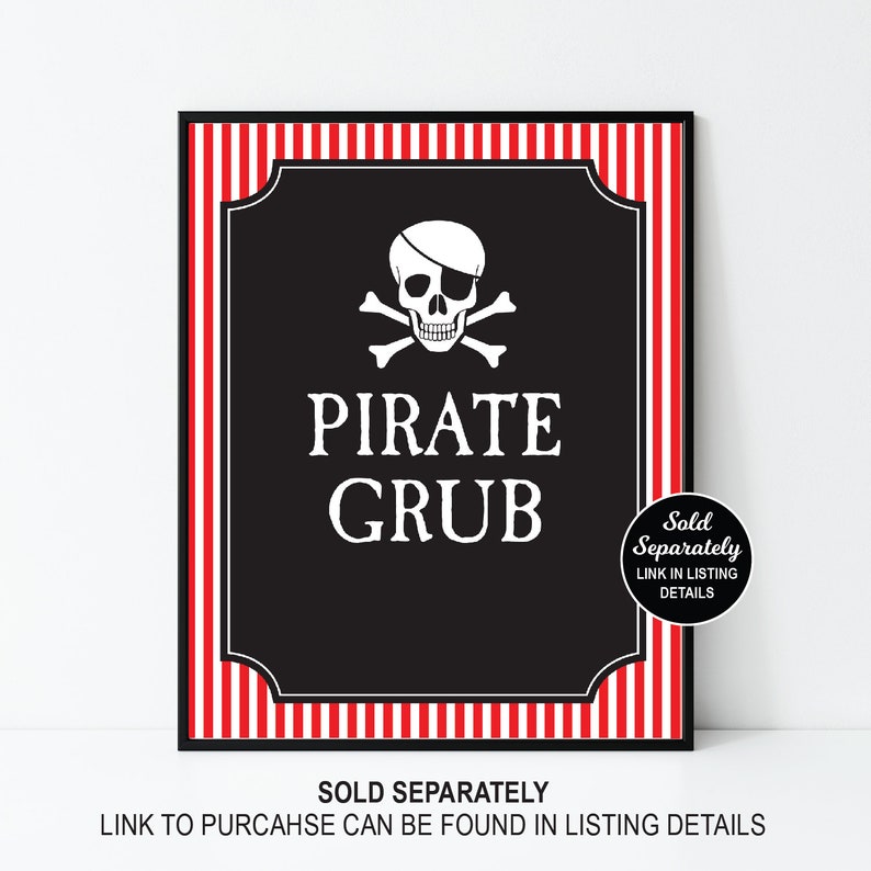 Pirate Party Food Tents Labels Pirate Food Tents Editable - Etsy