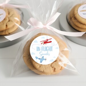 Airplane In-flight Snacks Tag, Printable Inflight Snacks Label Airplane ...