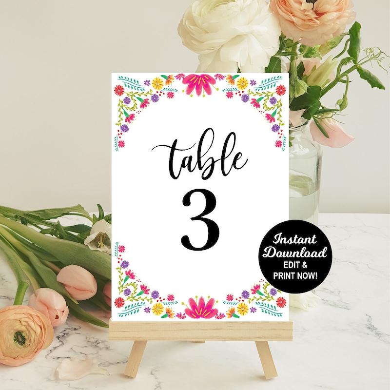 Mexican Table Numbers - Etsy